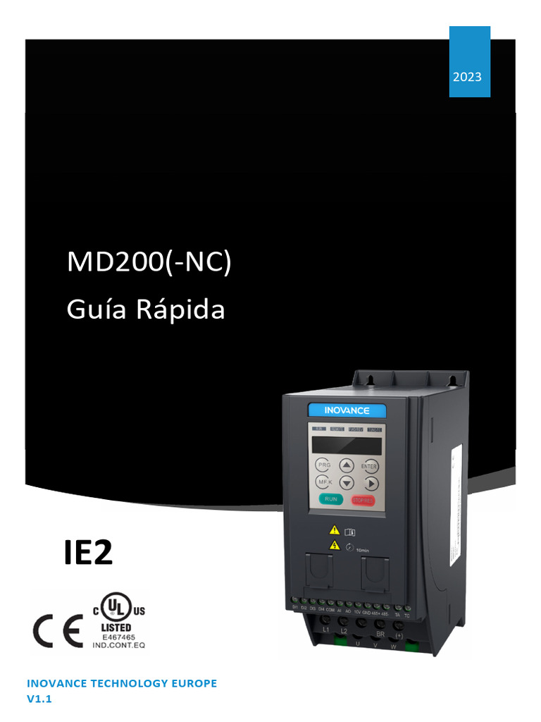 MD200 - Quick Guide - ES - v1.1 - 20230610 | PDF | Resistor | Corriente ...