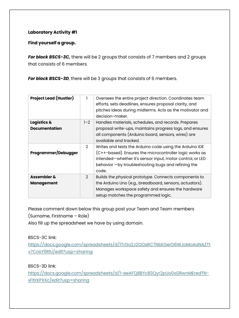 Laboratory Activity #1 - Arduino Composition | PDF | Arduino | Microcontroller