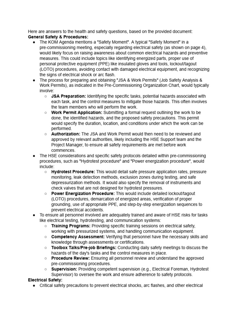 Answer For These Health and Safety Question | PDF | Emergency ...