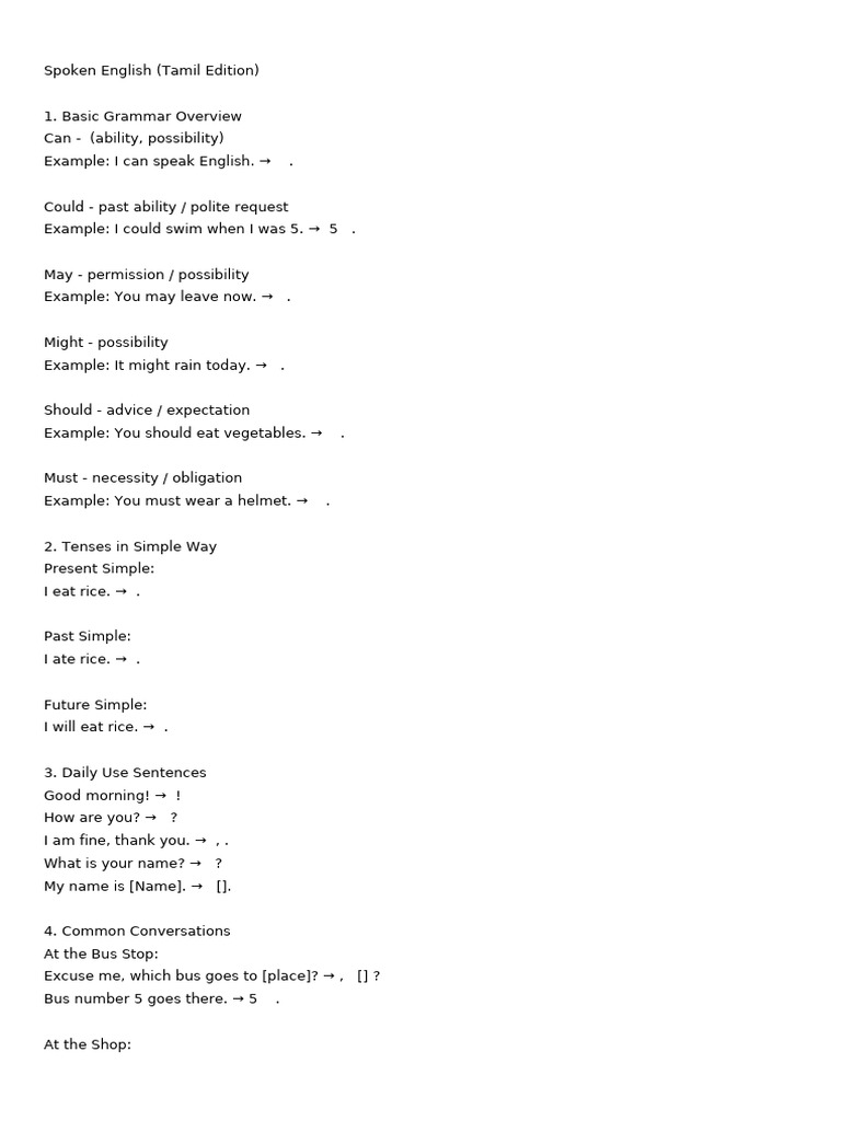 Spoken English | PDF