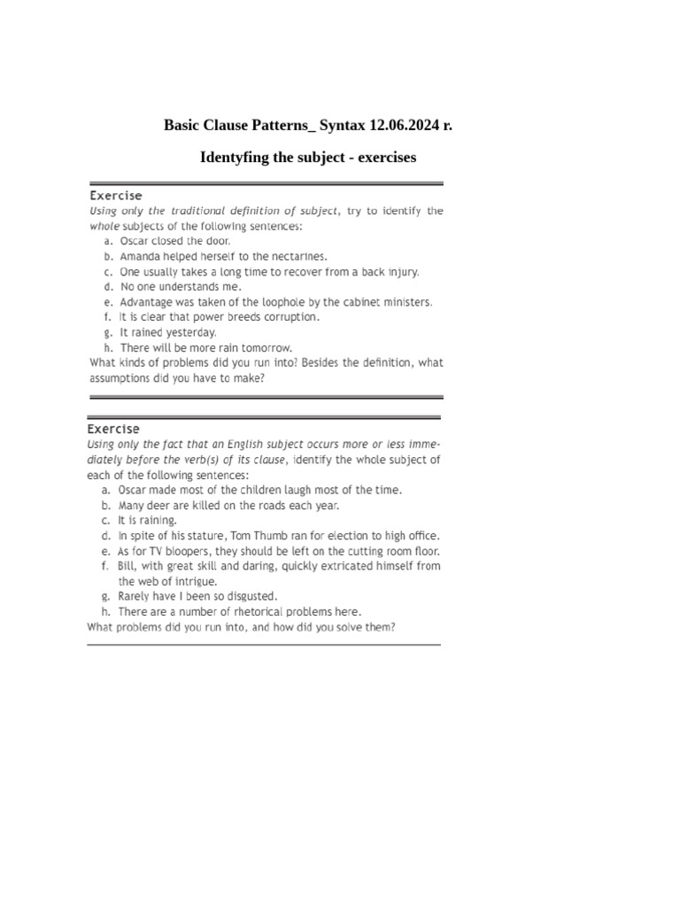 Gram - Opis 12.06 | PDF | Clause | Sentence (Linguistics)