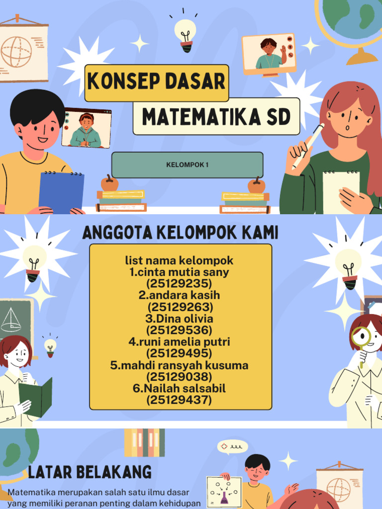 Klompok 1 Konsep Dasar Matematika SD | PDF