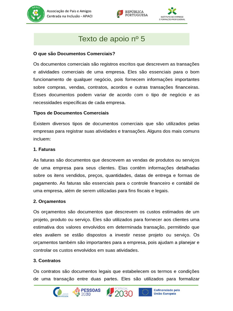 O que são Documentos Comerciais | PDF | Publicidade | Business