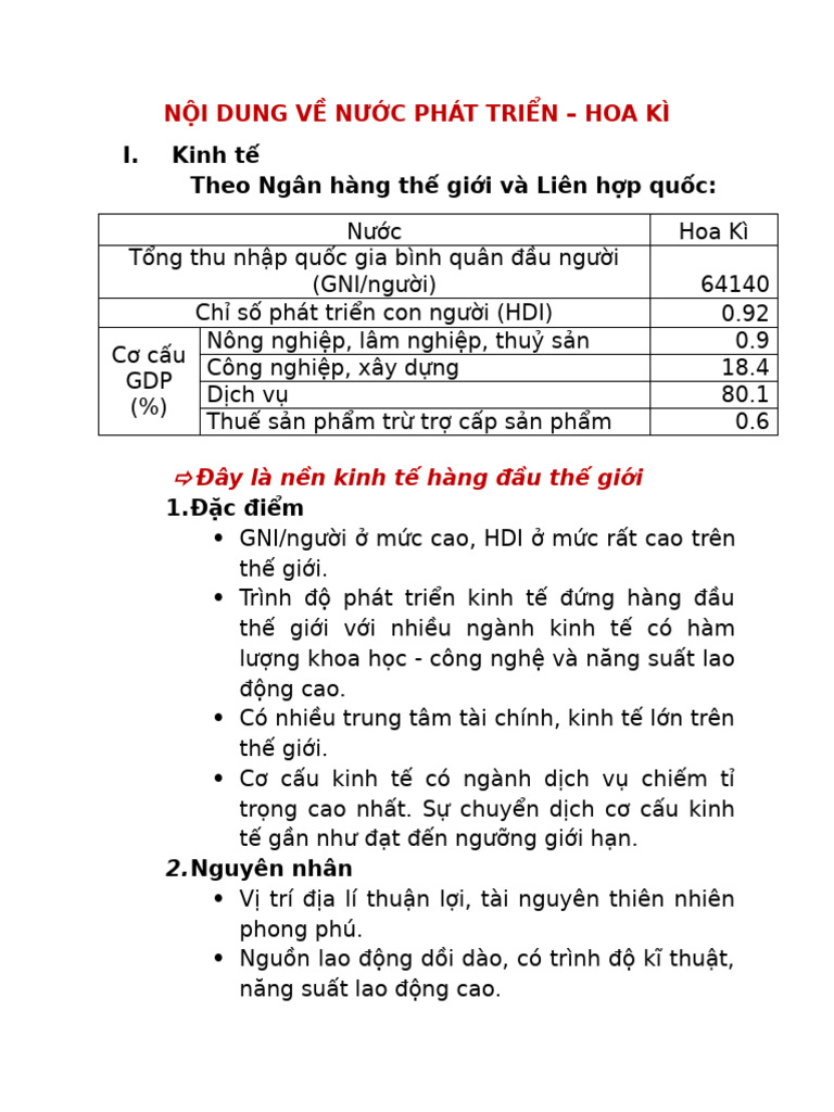 Hoa Kì - KTXH | PDF