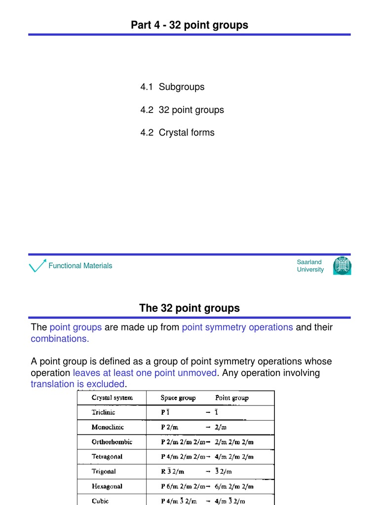 Part 4 - 32 Point Groups | PDF | Metric Geometry | Euclid