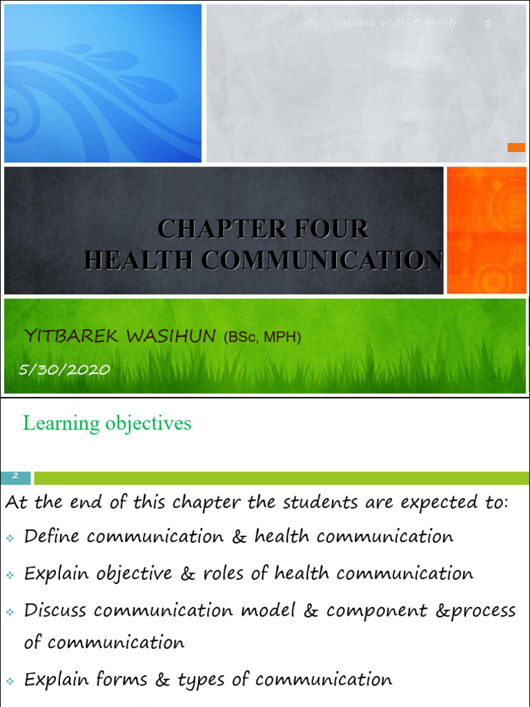 Health Communication Principles and Models | PDF | Communication ...