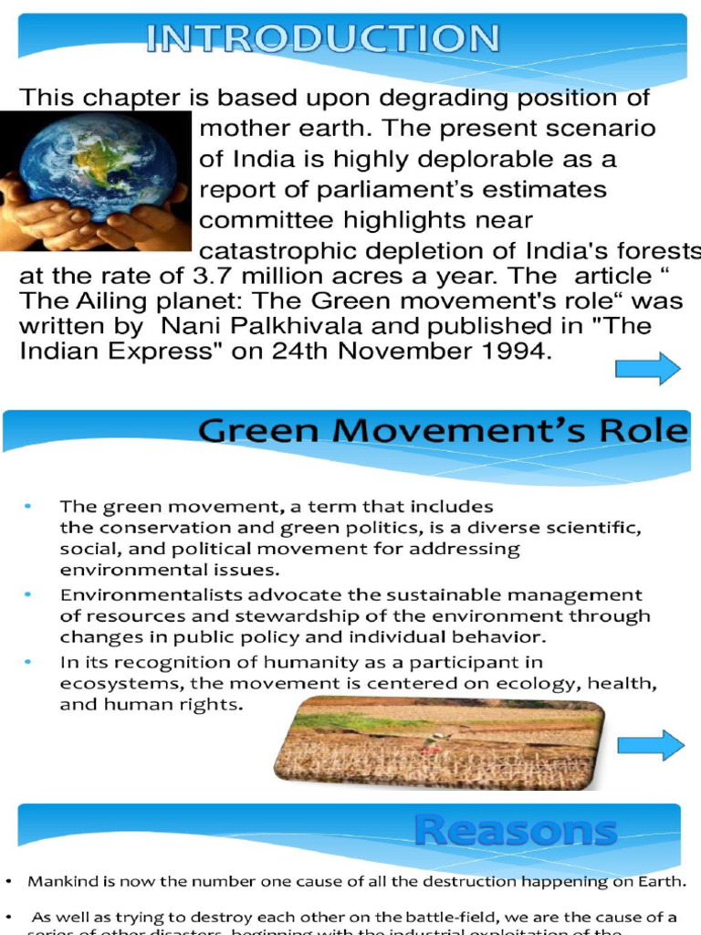 Chapter 5 The Ailing Planet The Green Movement's Role | PDF