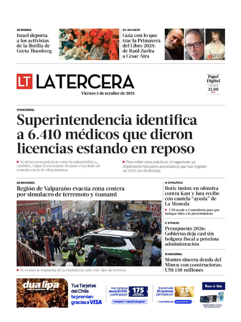 La Tercera 031025 | PDF