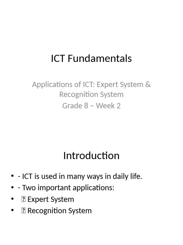 ICT Fundamentals Expert Recognition | PDF