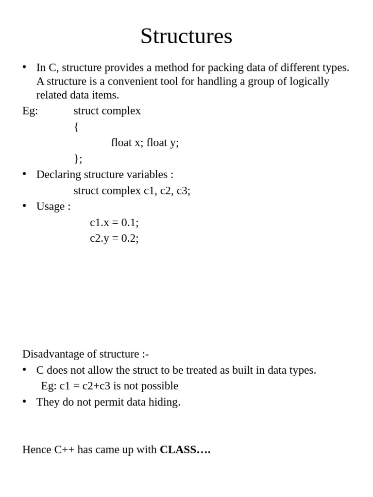 Class and Structure | PDF | Programming Paradigms | Software Development