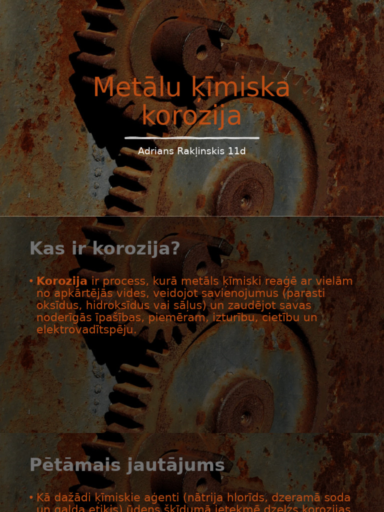 Metālu Ķīmiska Korozija | PDF