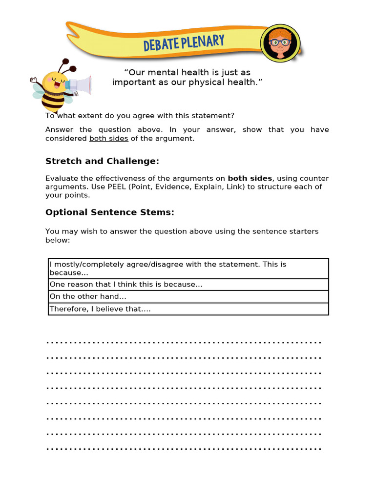 Mental vs. Physical Health Debate | PDF