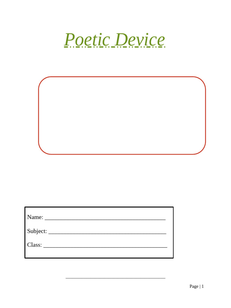 Poetic Device | PDF | Cognition | Semantics
