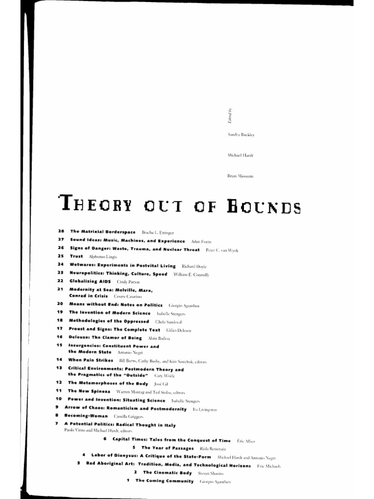 The Matrixial Borderspace by Bracha Ettinger | PDF