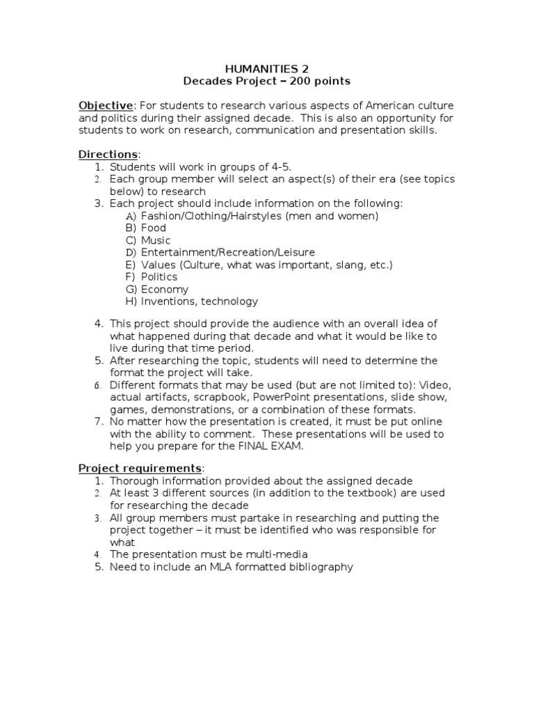 Decades Project | PDF | Multimedia | Cognition