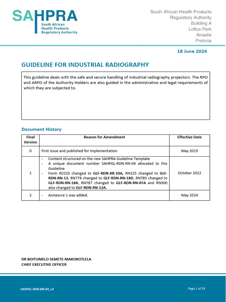 Industrial Radiography Safety Guidelines | PDF | Radiography ...