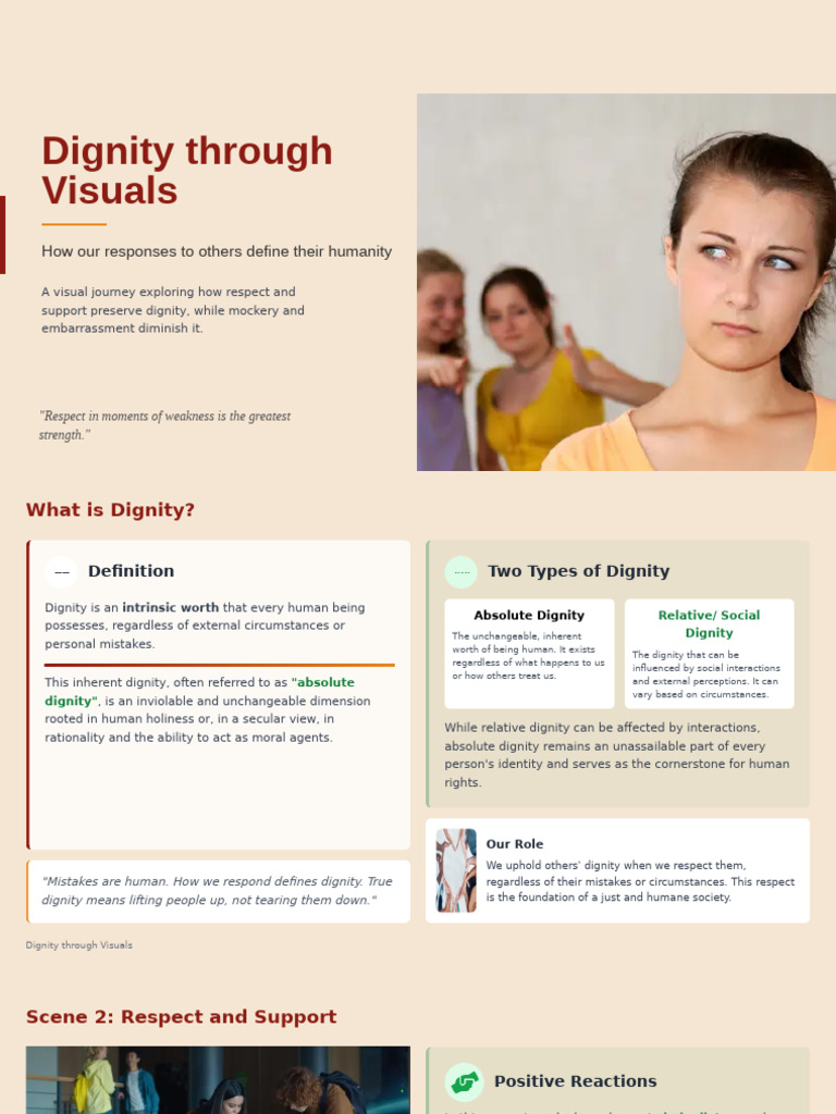 Dignity Through Visuals Showing The Effects of Dignity | PDF | Empathy ...