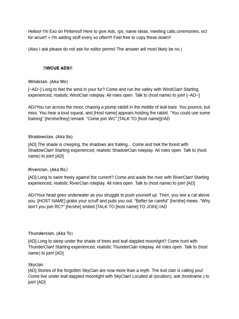 Wcue Stuff and Ideas!! | PDF | Human–Animal Interaction | Zoology