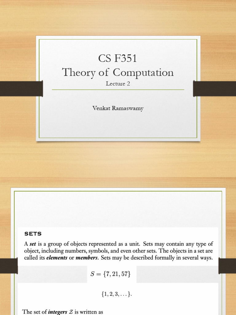 Theory of Computation Micheal Sipser Lesson 2 Notes | PDF