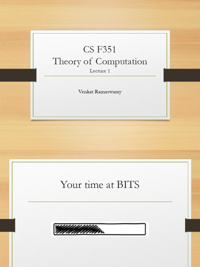 Theory of Computation Lecture Overview | PDF