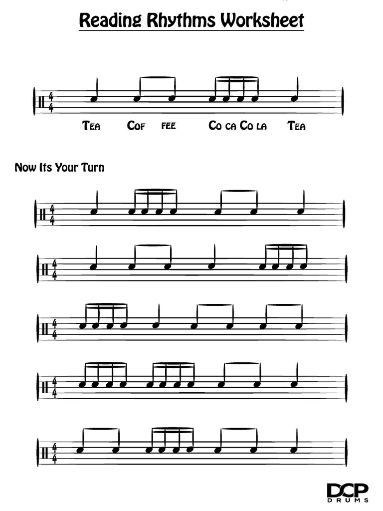 Reading Rhythm Worksheet Kopyası | PDF