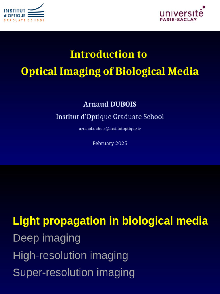 Optical Imaging Techniques in Biology | PDF | Medical Imaging | Scattering