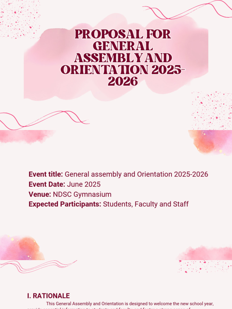 General Assembly Orientation 2025-2026 | PDF