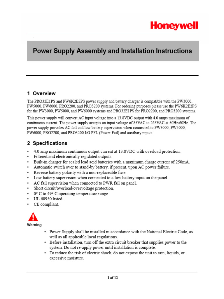 Power20Assembly20Installation Instructions | PDF | Power Supply ...