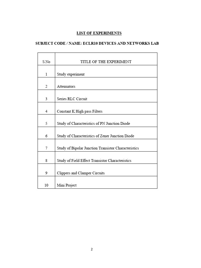 Basic Electronics Laboratory 1 | PDF | Manufactured Goods ...