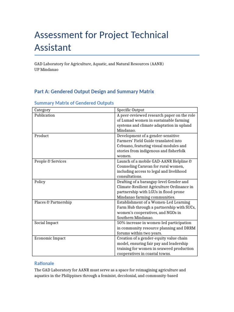 GAD Laboratory Assessment | PDF | Economies