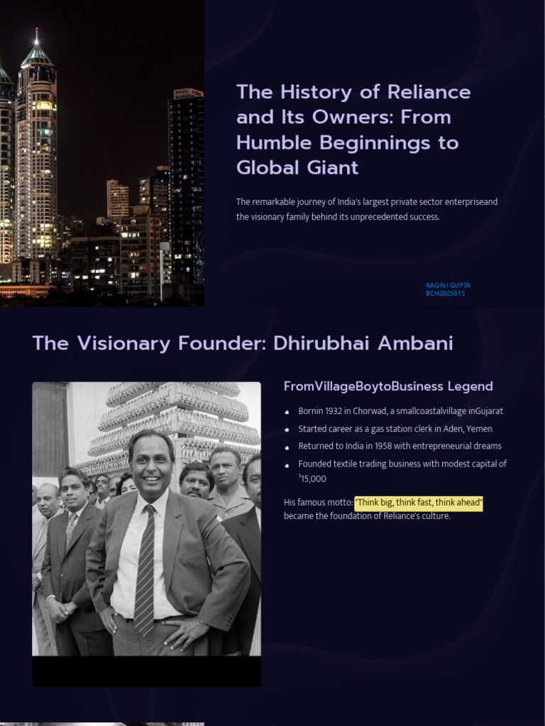 The History of Reliance and Its Owners From Humble Beginnings To Global ...
