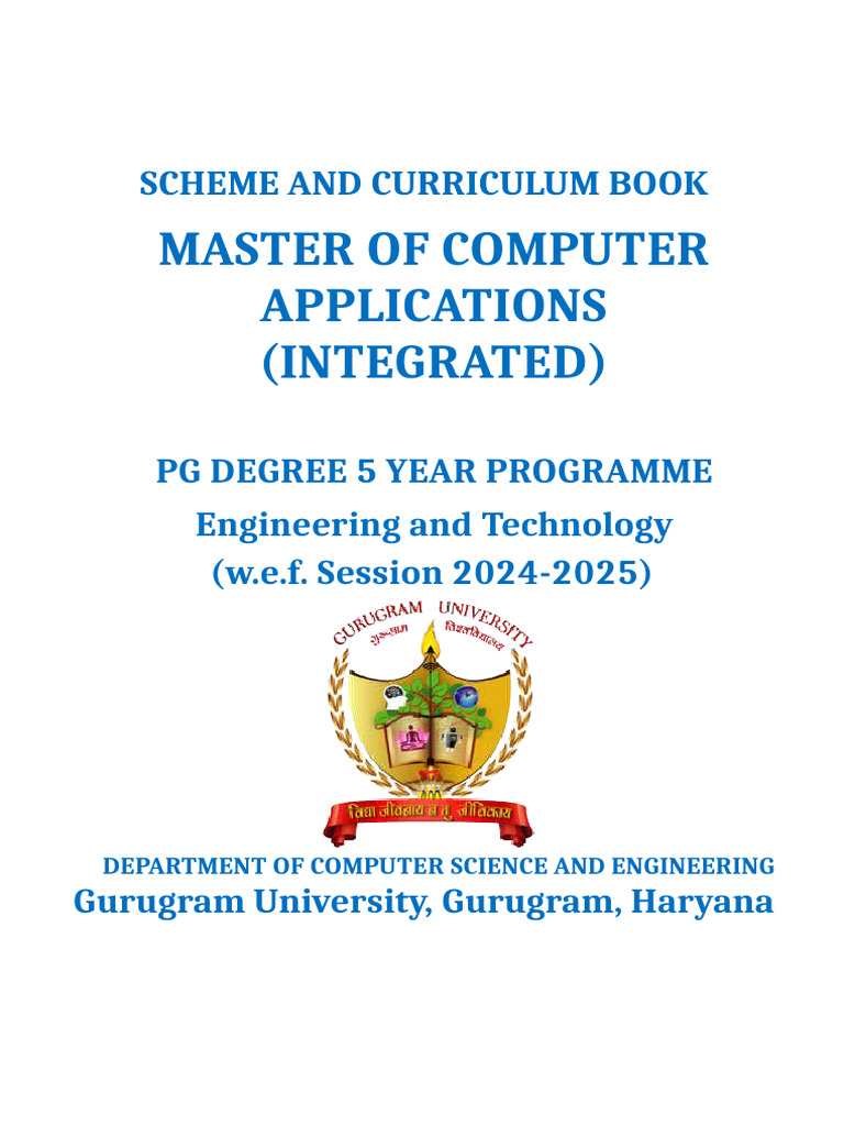 MCA Integrated SEM 1 To SEM 10 Scheme | PDF | Computing | Computer Program