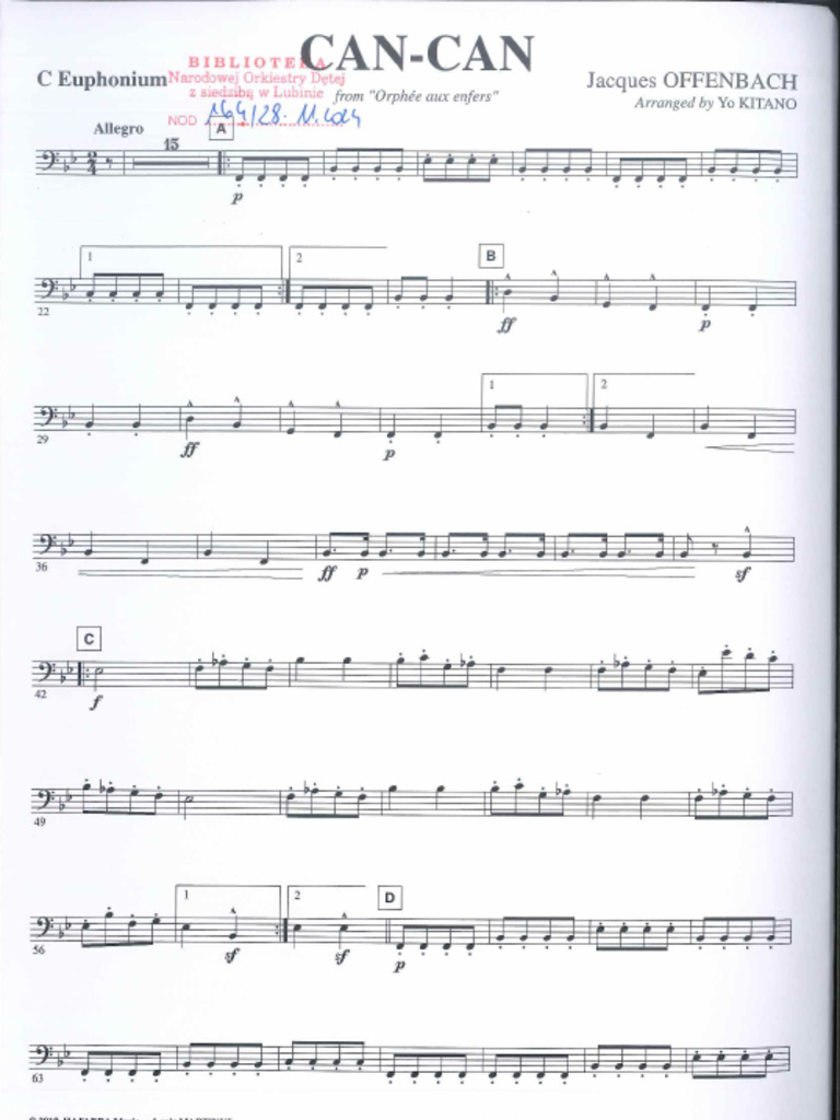 Can Can - Euphonium | PDF