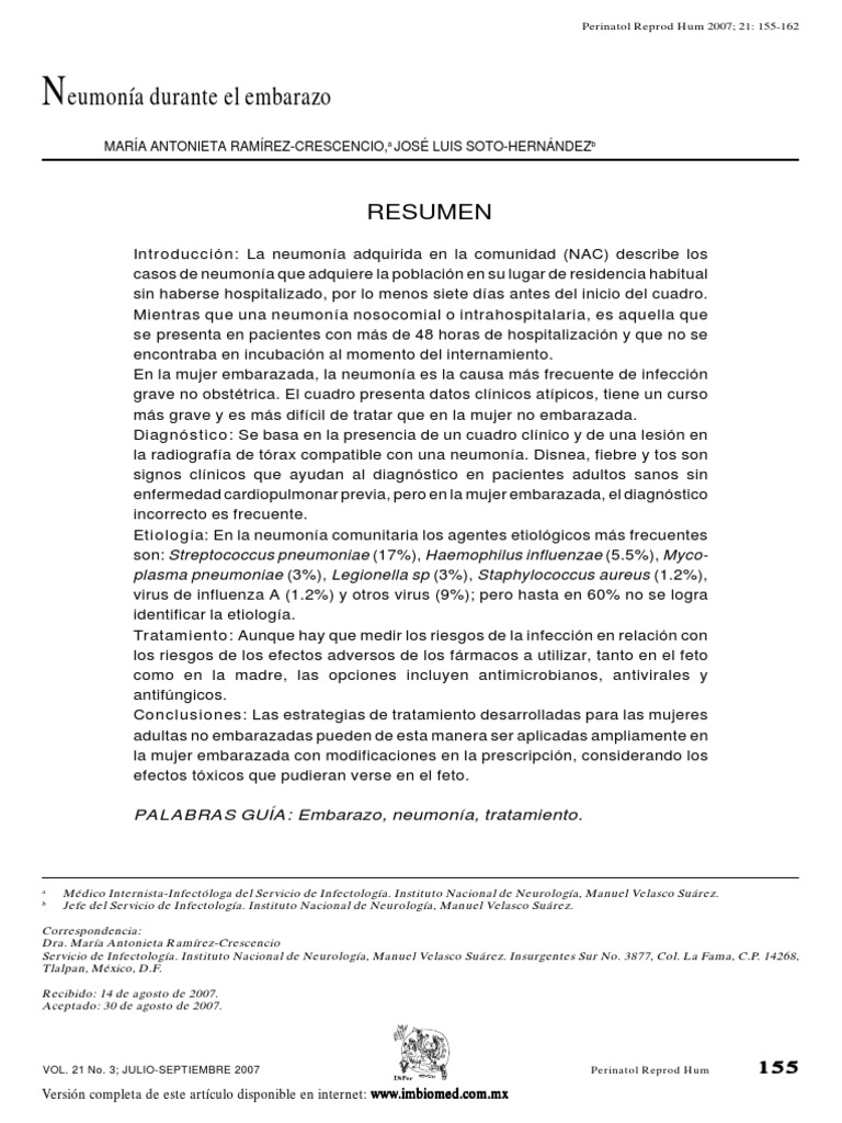 Neumonia en Embarazo | PDF | Neumonía | El embarazo