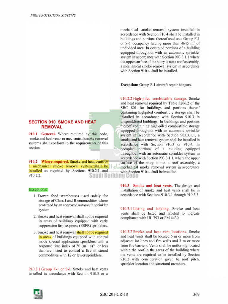 Smoke Management System Cut Sheet From SBC Code | PDF