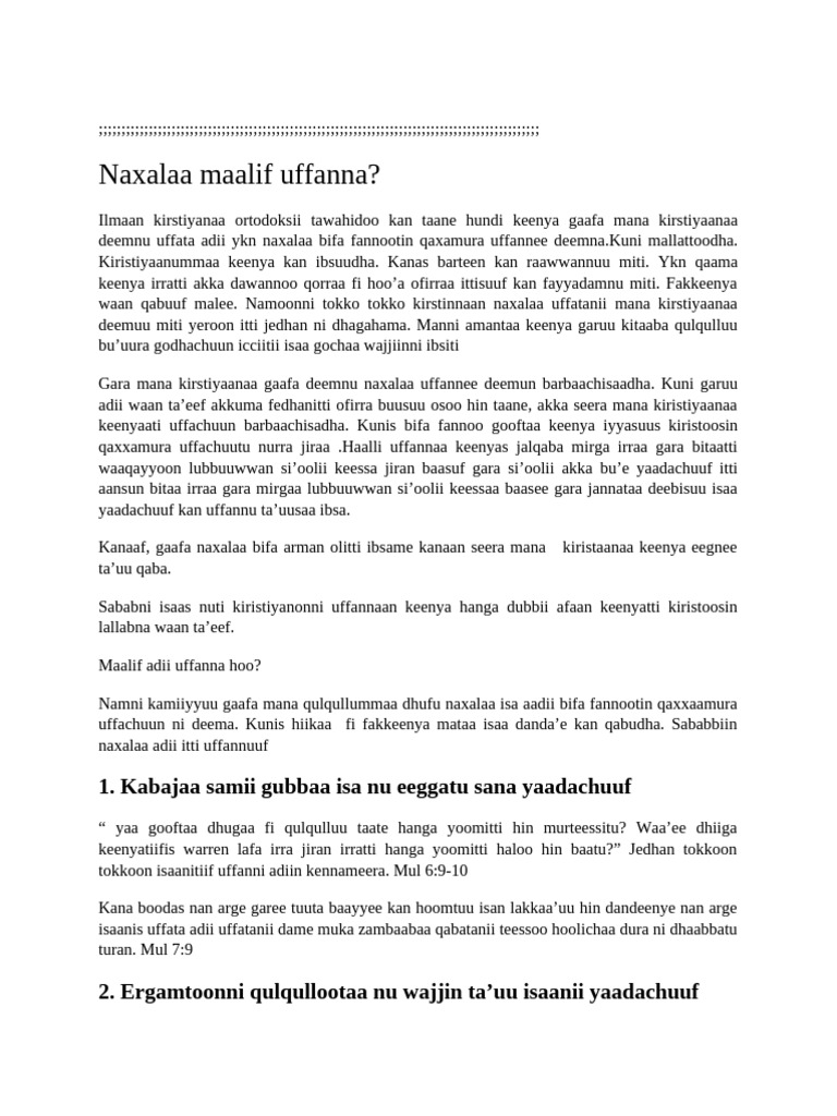 Naxalaa Maalif Uffanna | PDF