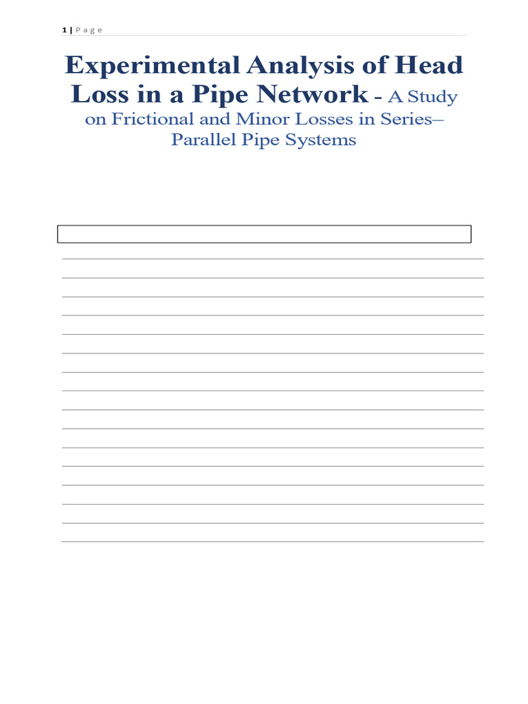 Open Ended Lab Report - Group 03 | PDF | Fluid Dynamics | Reynolds Number