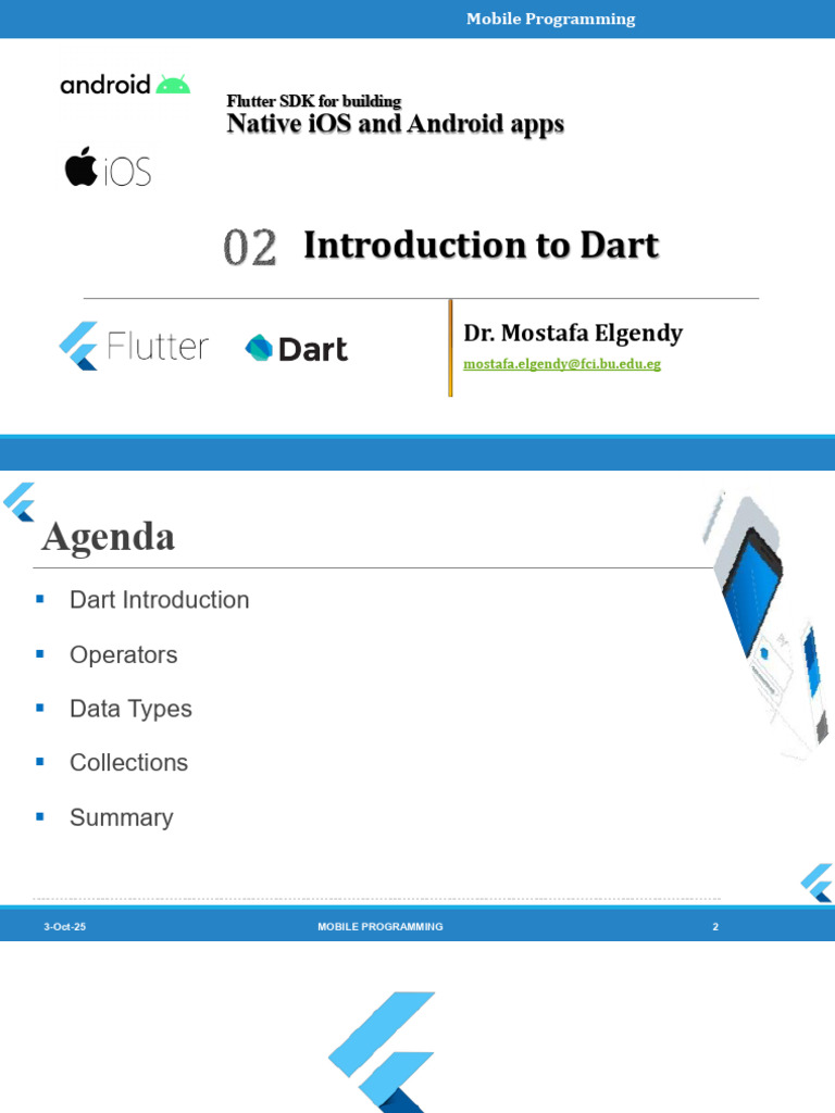 02-1 - Introduction To Dart | PDF | Boolean Data Type | Variable (Computer Science)