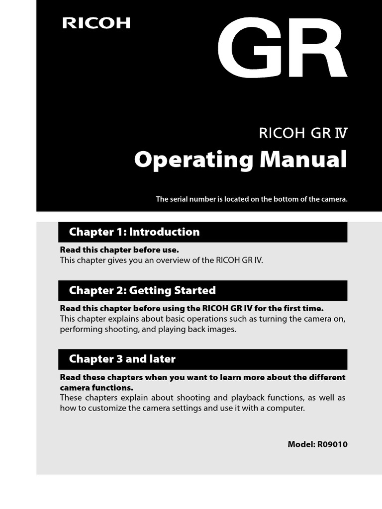 gr-4 en | PDF | Exposure (Photography) | Imaging