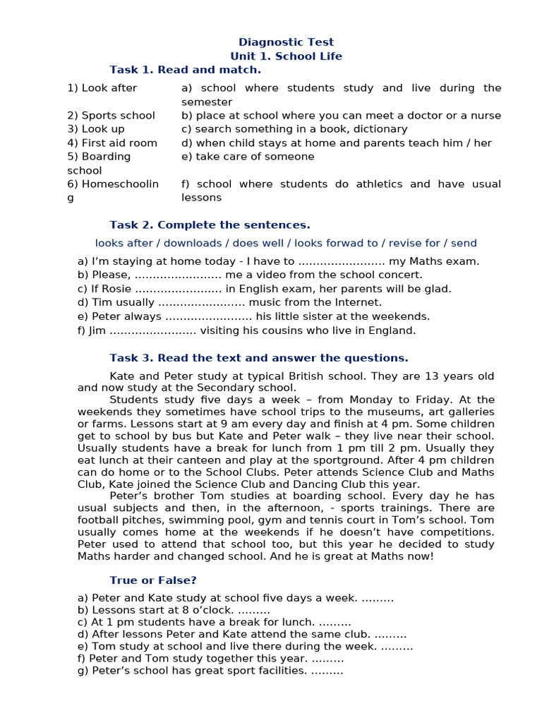 Unit 1 Full Blast Class 8 | PDF