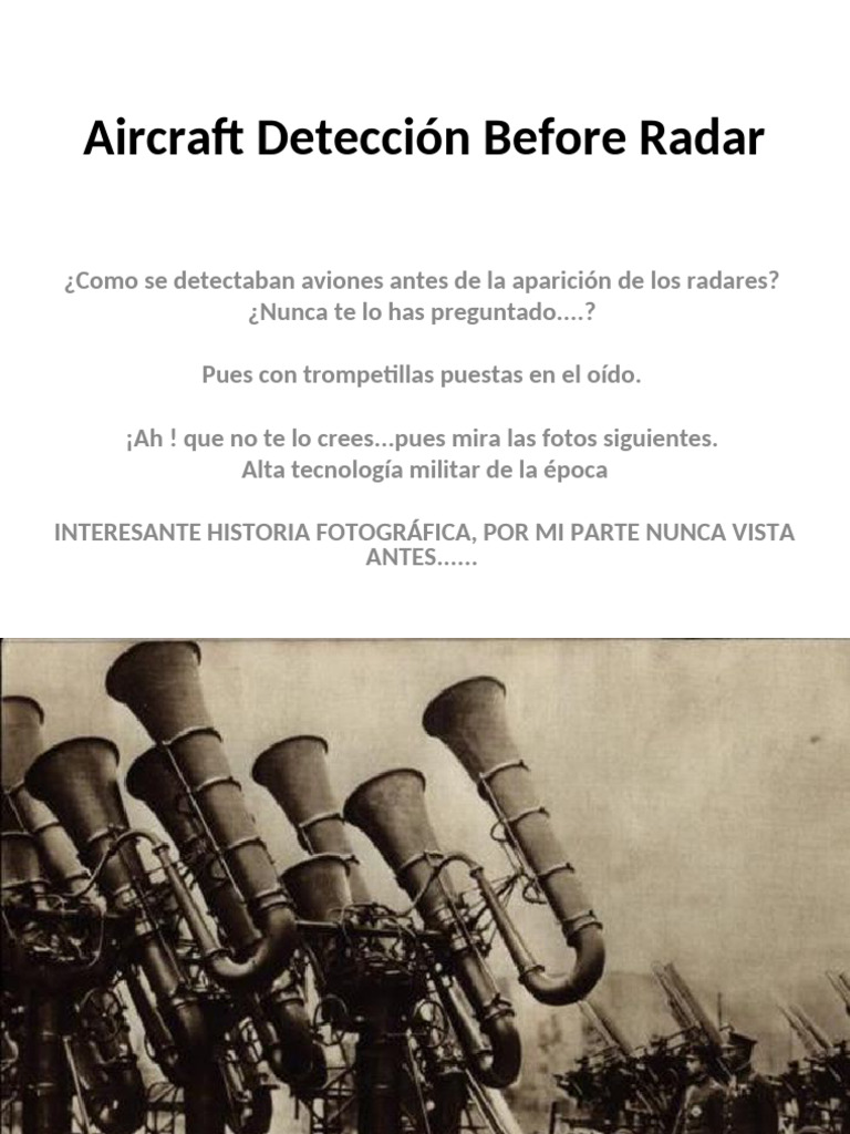 Detección de Aviones Antes del Radar | PDF