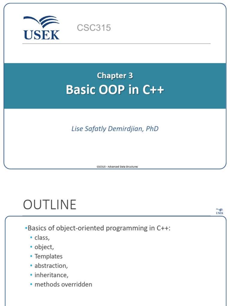 Chapter2 - OOP in C++ | PDF | C++ | Java (Programming Language)