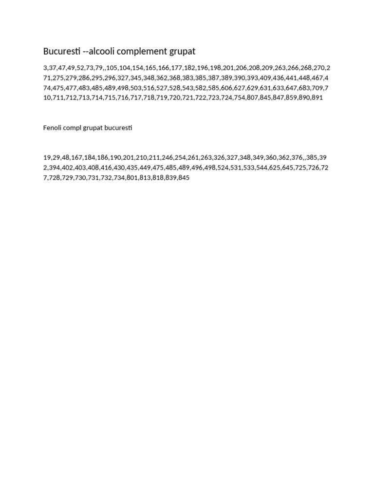 Bucuresti - Docx Alcooli Si Fenoli Compl Grupat | PDF