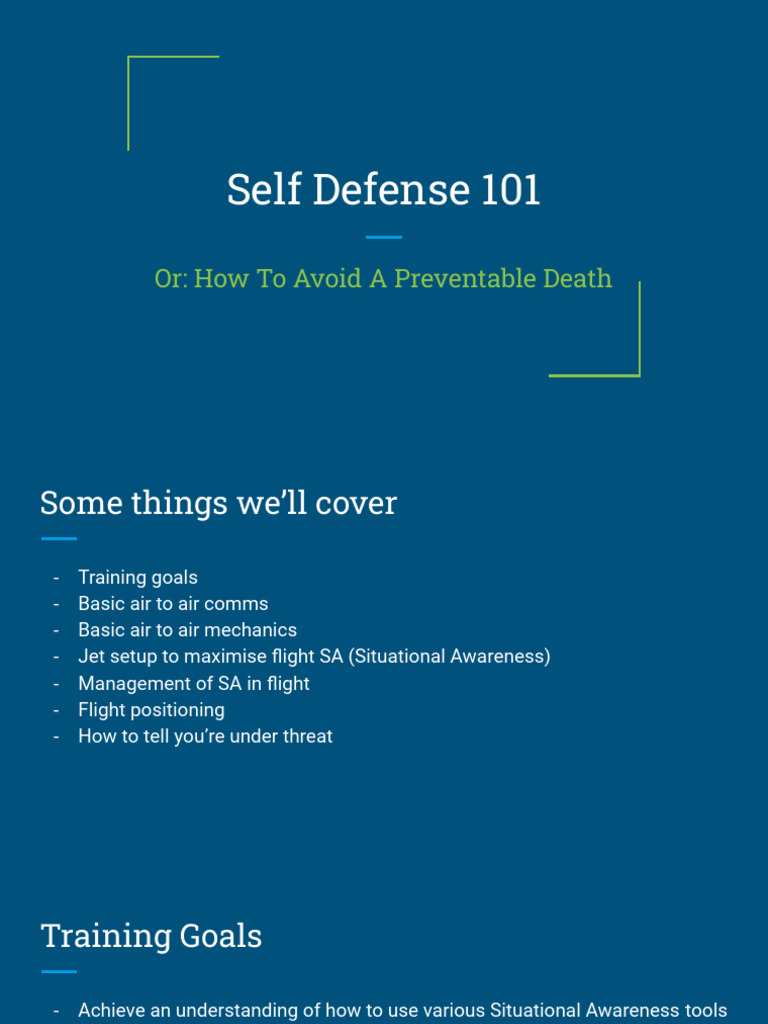 Self Defense 101 | PDF | Radar | Situation Awareness