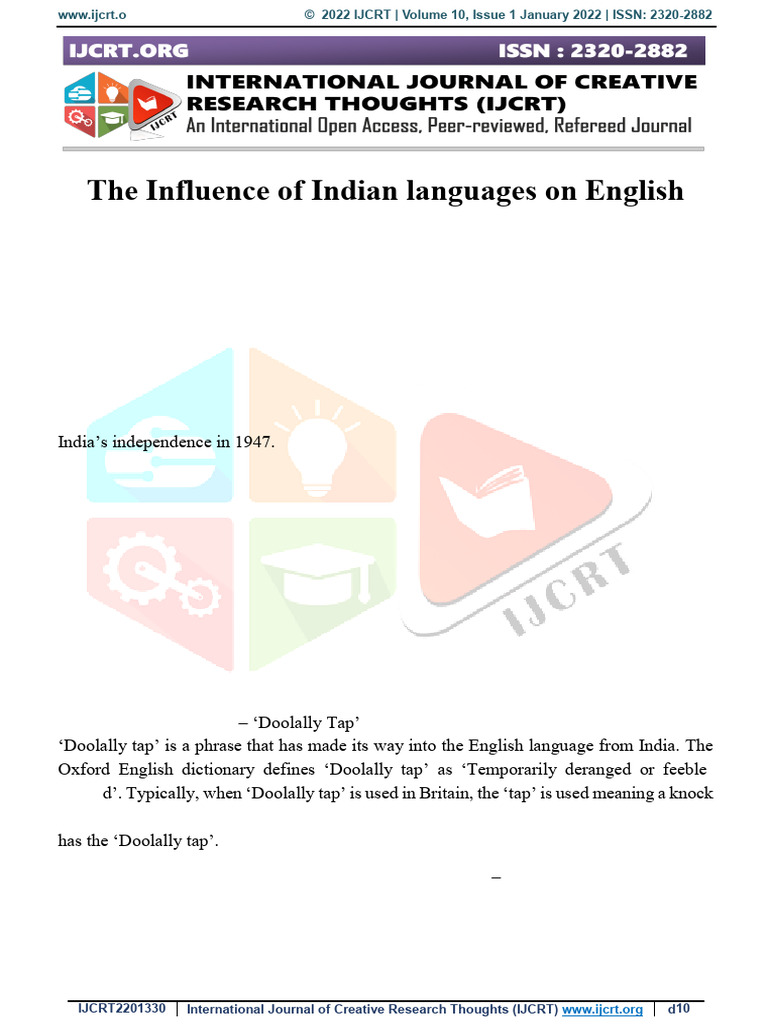 Impact of Indian Languages on English | PDF | English Language | Mantra