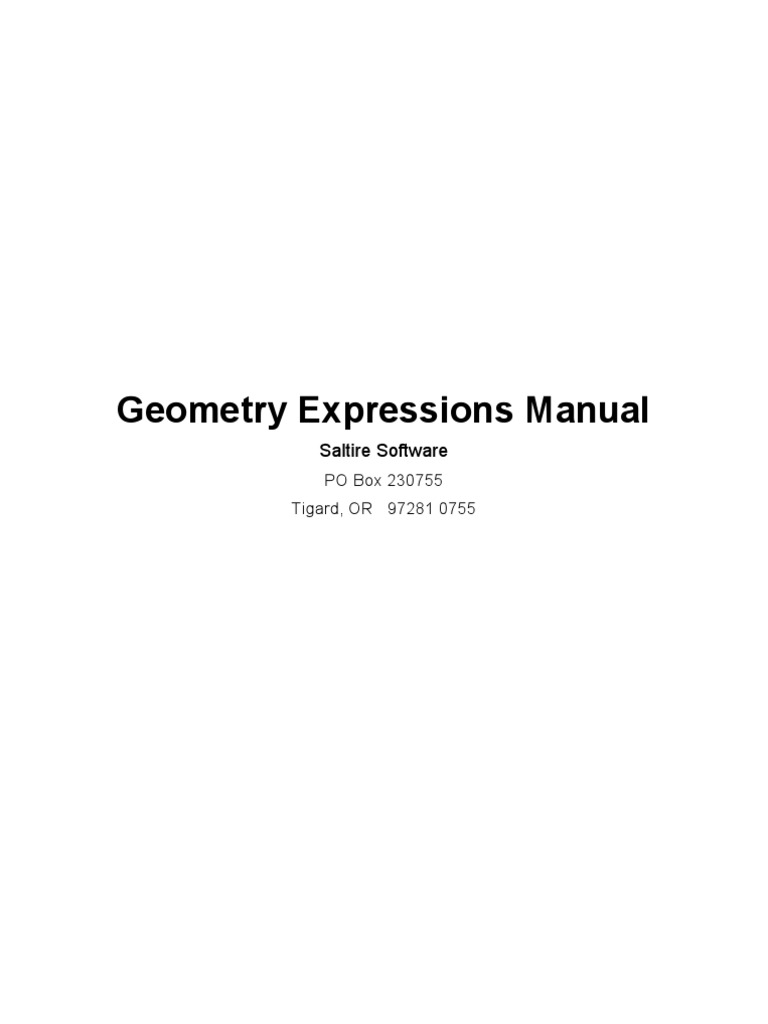 Geometry Expressions Manual | Download Free PDF | Circle | Triangle