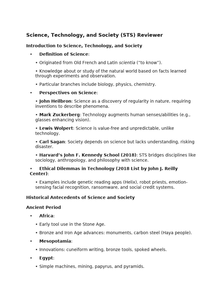 Sts Reviewer | PDF | Science