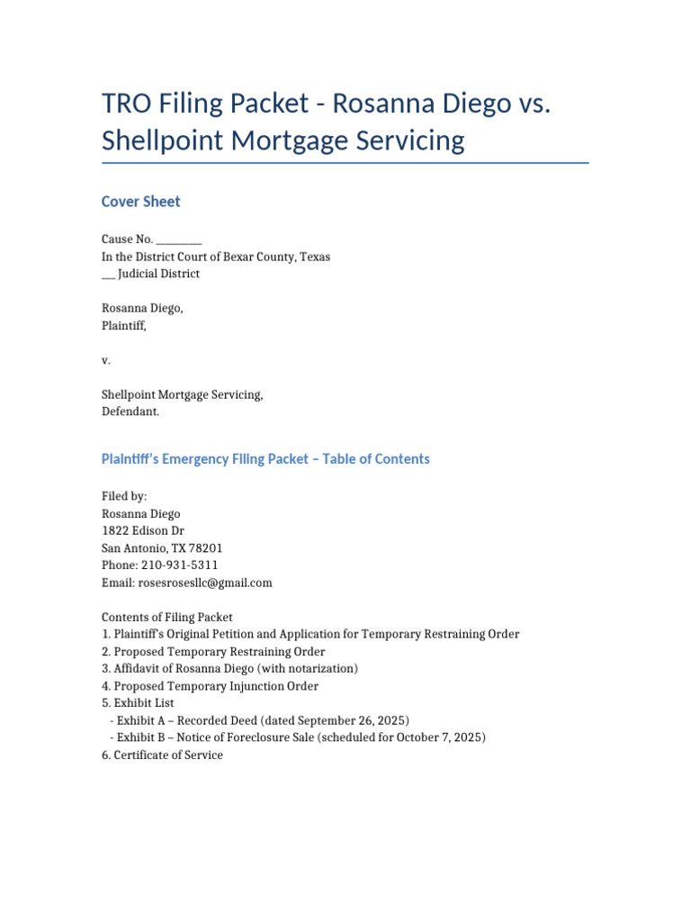 TRO Filing Packet Full Rosanna Diego GIFT DEED UPDATED | PDF ...