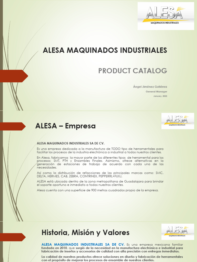 Catálogo de Productos ALESA 2025 | PDF | Business | Ingeniería mecánica