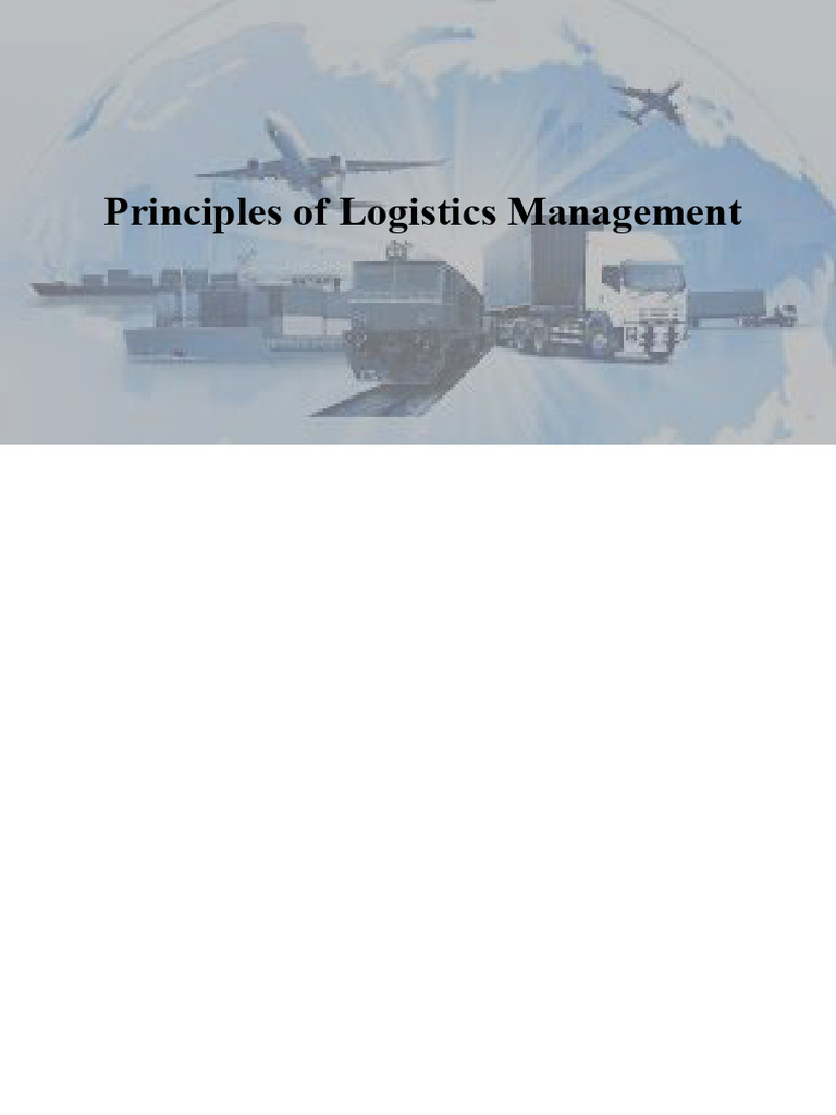Principles of Logistic | PDF | Logistics | Warehouse